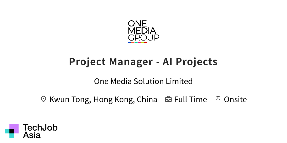 Project Manager - AI Projects Opening at One Media Solution Limited in ...