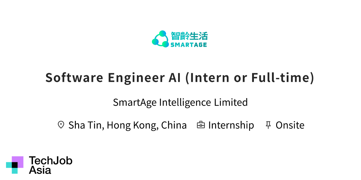 Software Engineer AI (Intern or Full-time) Opening at SmartAge ...