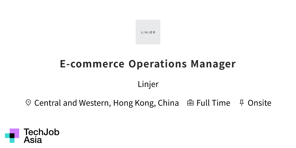 E-commerce Operations Manager Opening at Linjer in Central and Western ...