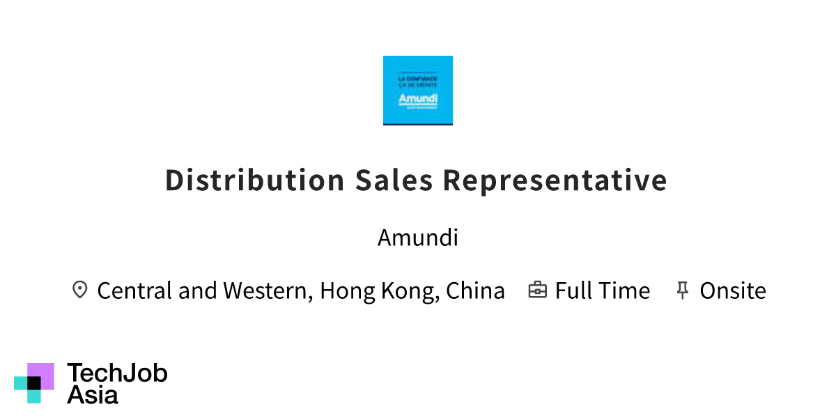 Distribution Sales Representative Opening at Amundi in Central and ...