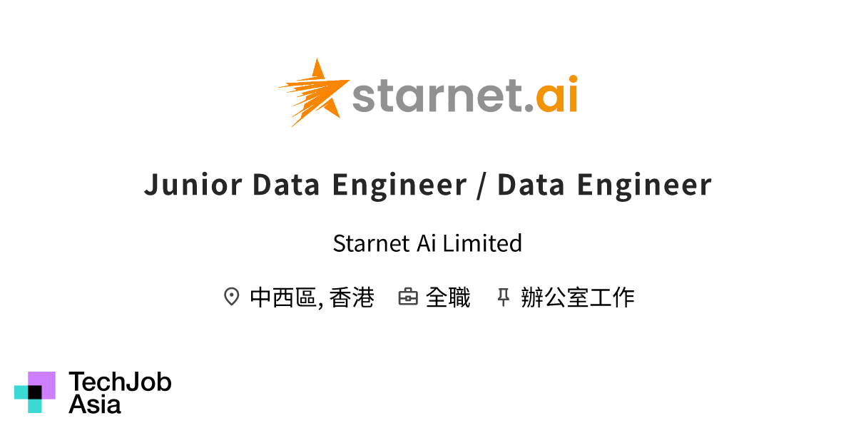 Junior Data Engineer / Data Engineer Opening at Starnet Ai Limited in ...