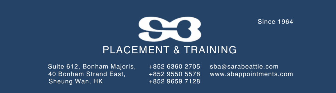 Job openings at Sara Beattie Appointments in 中西區, 香港 | Apply now at TechJobAsia